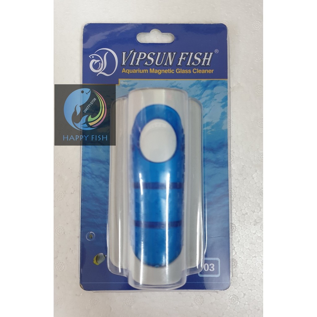 Nam Châm Vệ Sinh Hồ Cá Vipsun Fish 03 (6x11cm) (Hàng Công Ty) | Cá Cưng