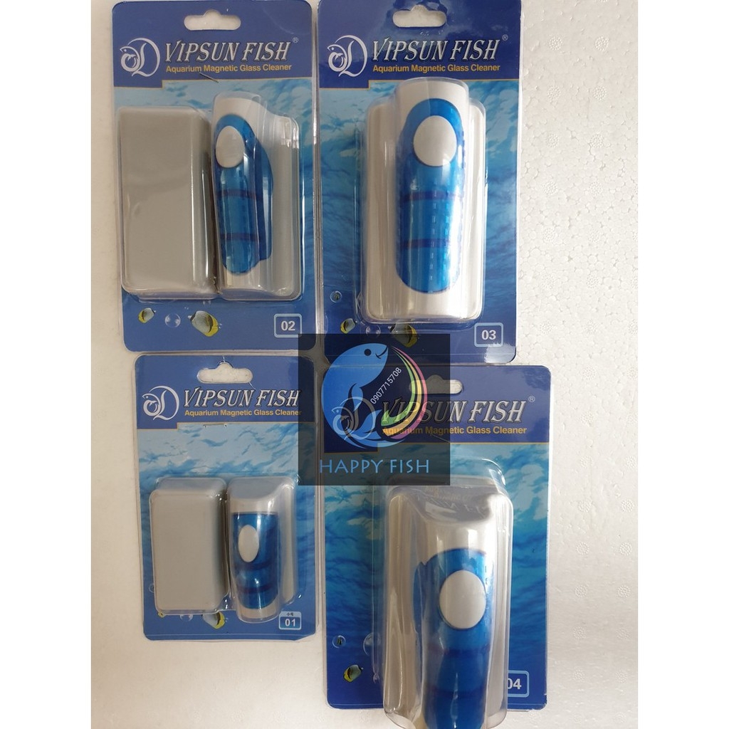 Nam Châm Vệ Sinh Hồ Cá Vipsun Fish 04 (7x12cm) - (Hàng Công Ty) | Cá Cưng