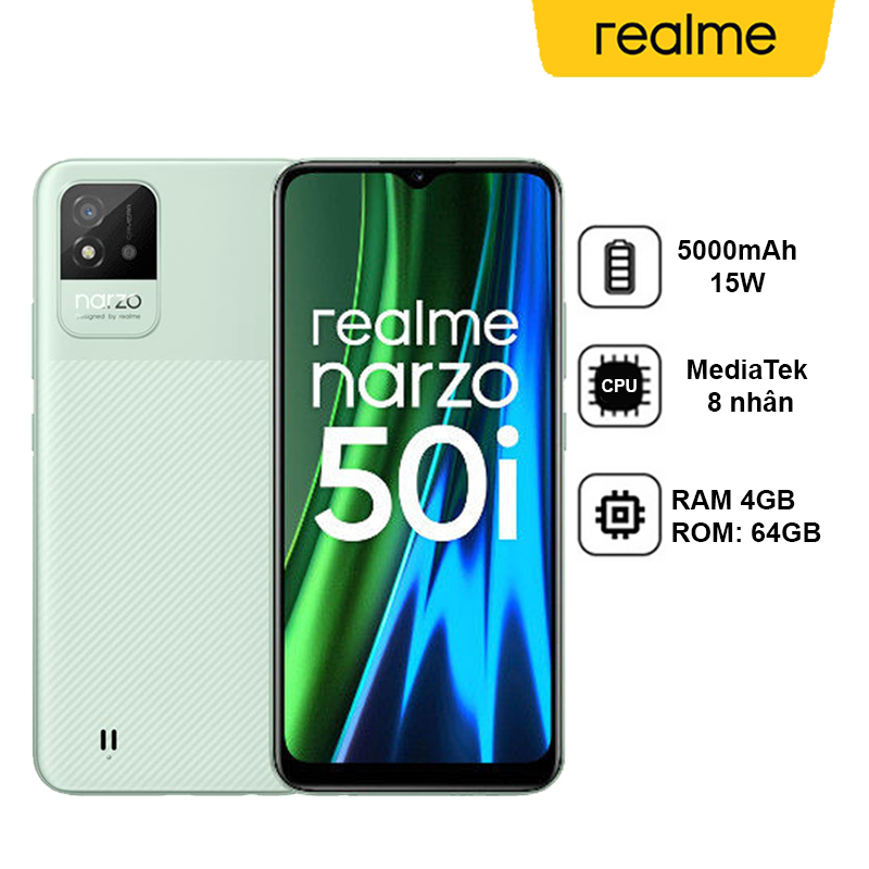 Điện Thoại Realme Narzo 50i (4GB-64GB) | Trung Tâm ĐTDĐ Nam Mobile