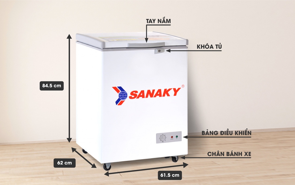 Tủ Đông Sanaky 100 Lít Sanaky VH 1599HY | Điện Máy T