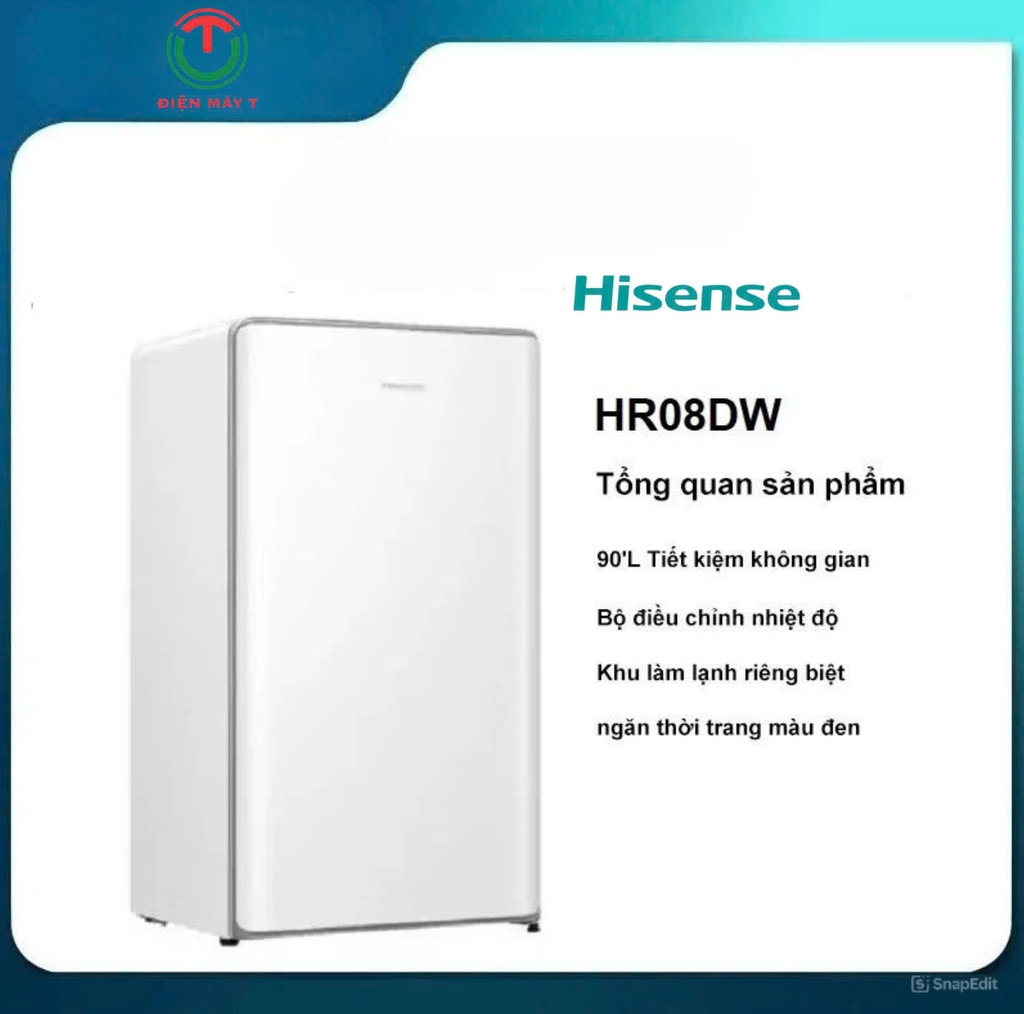 Tủ lạnh mini Hisense 82 Lít HR08DW | Điện Máy T
