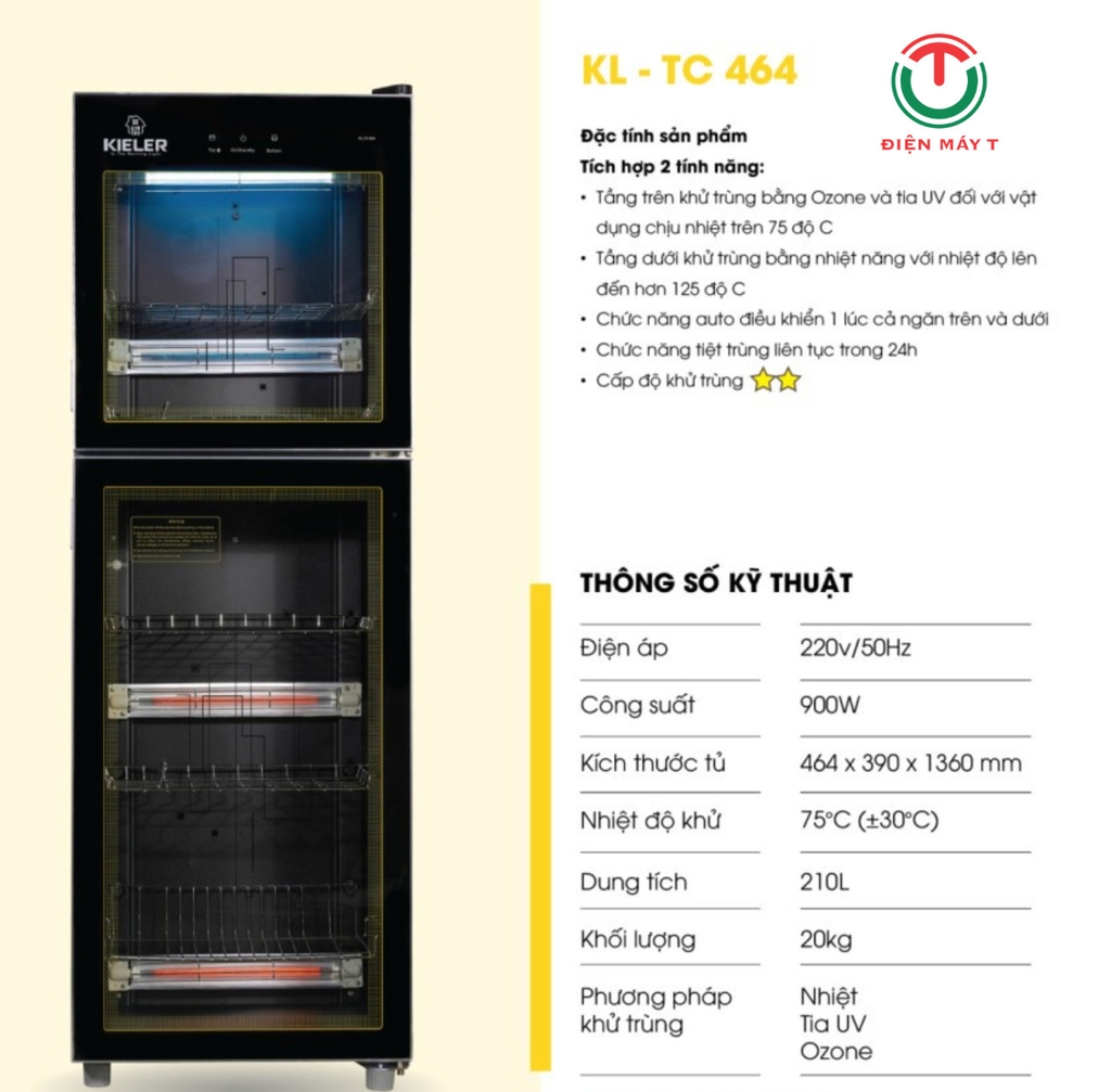 Tủ Tiệt Trùng đứng Cảm ứng Kieler Kl Tc 464 Điện Máy T