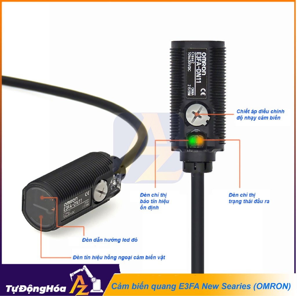 Cảm Biến Quang OMRON E3FA E3FB Series | Tự động hóa Az