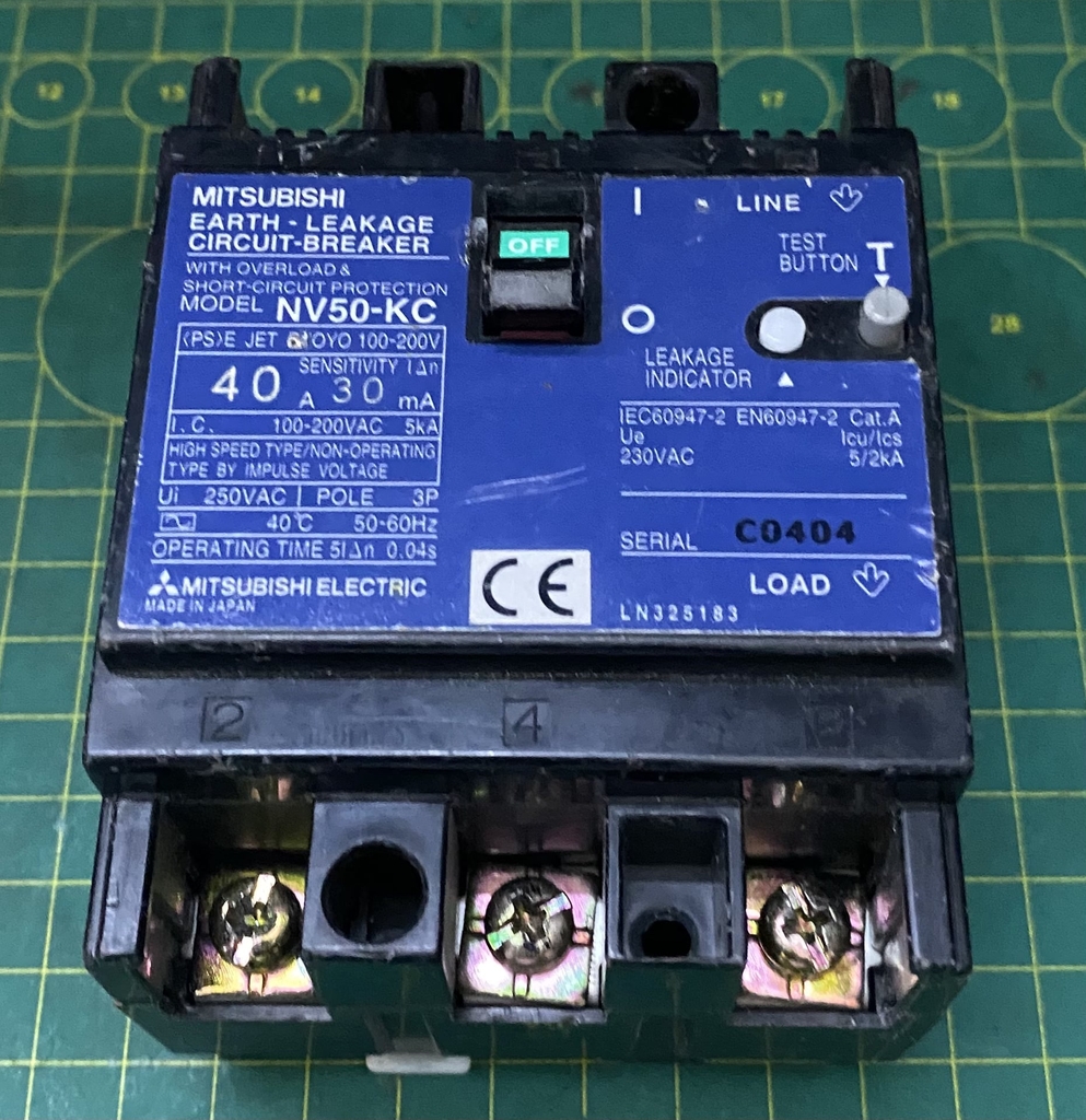 Mitsubishi - Aptomat Chống Dò - NV30-KC/NV30-CS/NV50-KC | Tự động hóa Az