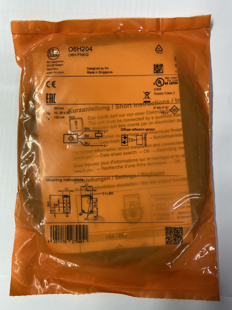 Cảm biến quang IFM O6H204 O6H200 | Tự động hóa Az
