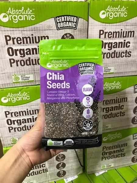 Hạt Chia Úc Tím Absolute Organic Chia Seeds 1kg Daddy Mart
