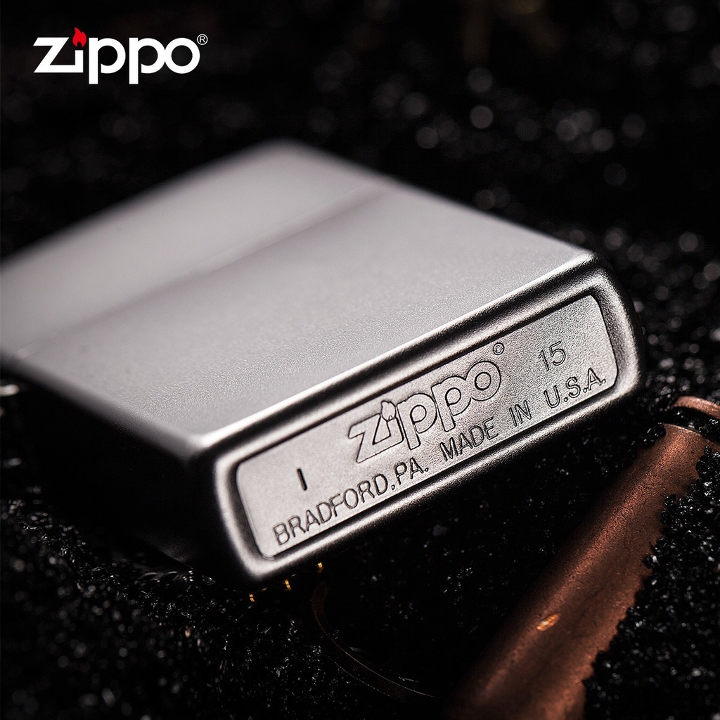 Zippo Genuine 205 Classic Frosted Windproof Kerosene Lighter