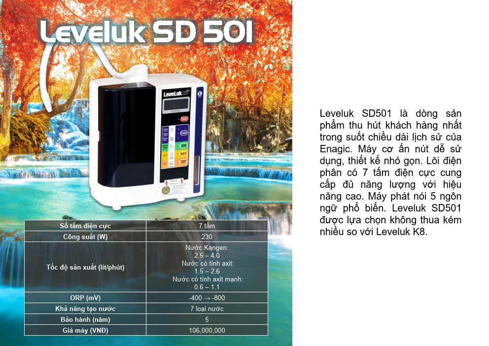Máy lọc nước điện giải Kangen SD501 | enagicvietnam.com.vn