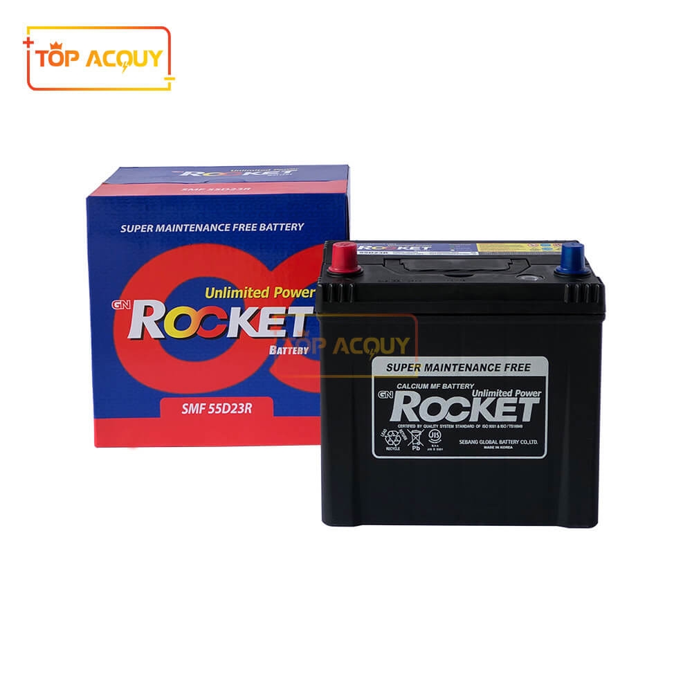 Ắc Quy ROCKET 12V - 60AH SMF 55D23R | Đại lý ắc quy ô tô