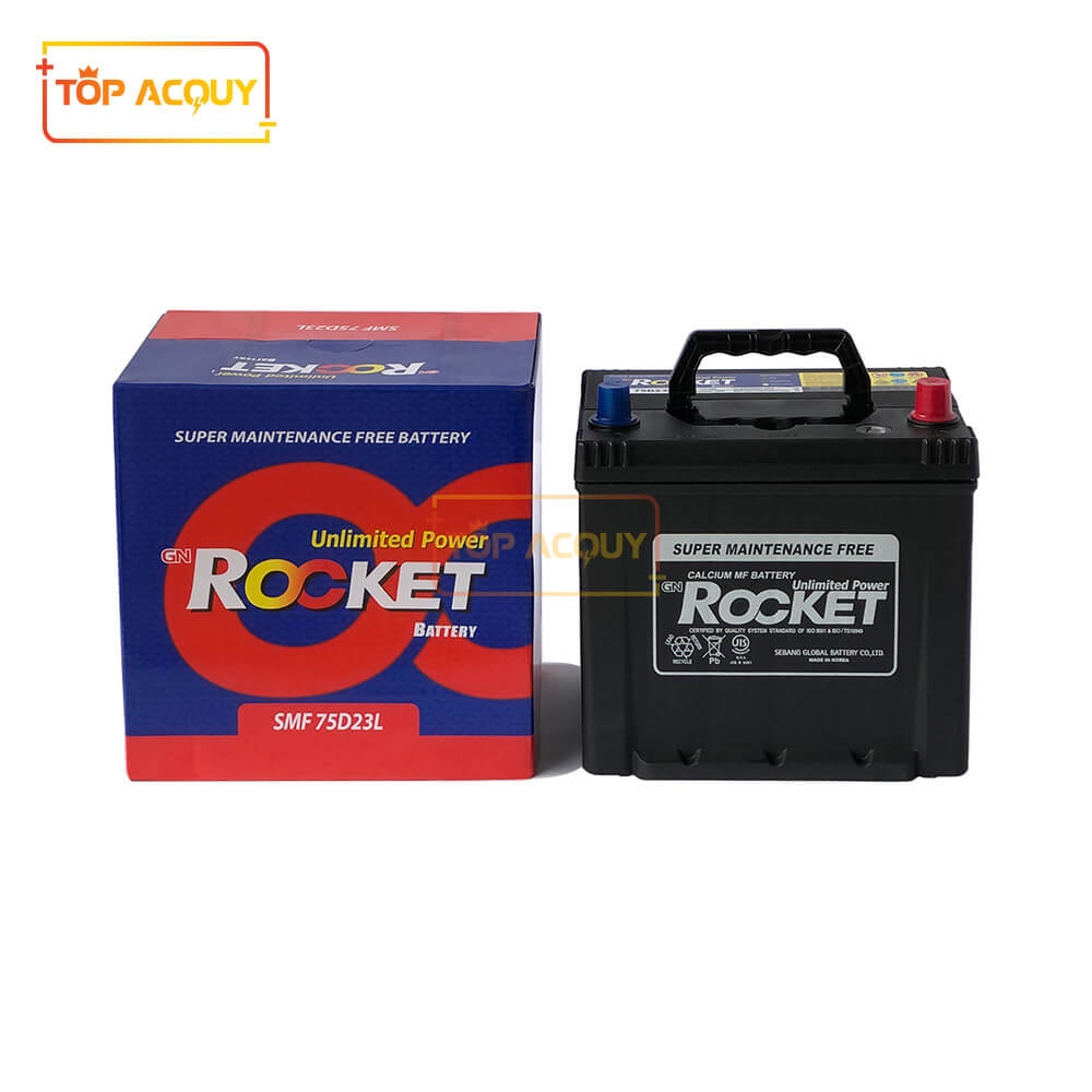 Ắc Quy ROCKET 12V - 65Ah SMF 75D23L | Phân phối ắc quy ô tô giá tốt