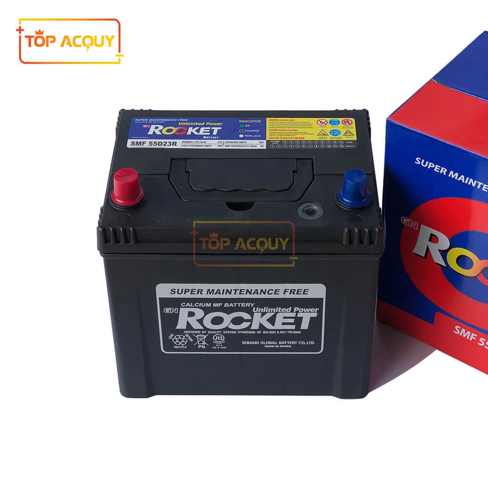 Ắc Quy ROCKET 12V - 60AH SMF 55D23R | Đại lý ắc quy ô tô