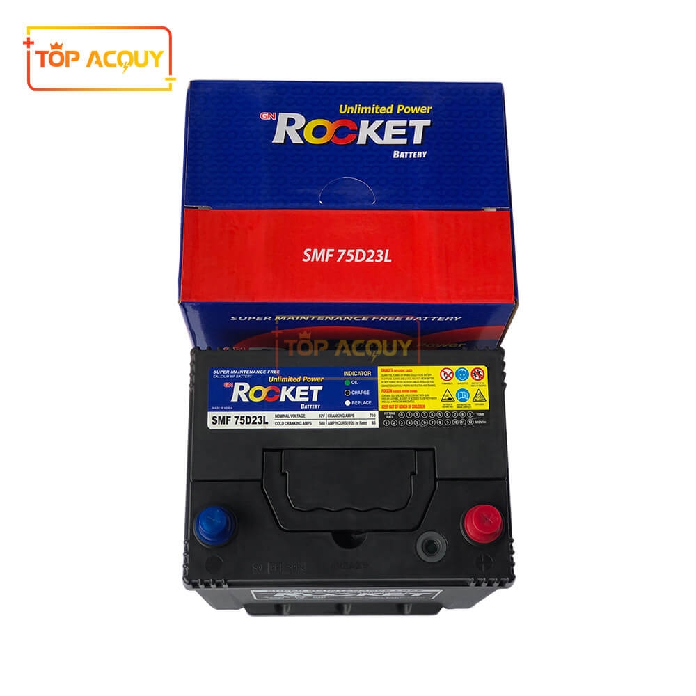Ắc Quy ROCKET SMF 75D23L 12V - 65Ah | Phân phối ắc quy ô tô giá tốt