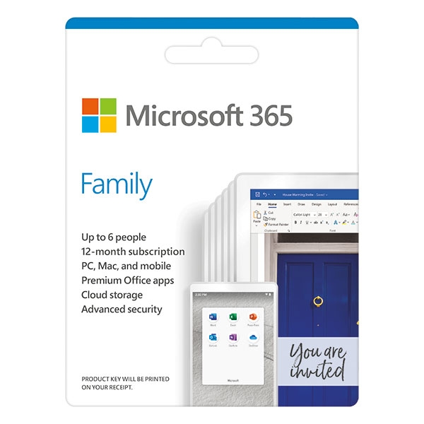 Phần mềm Office Microsoft 365 Family ESD 6GQ-00083 (6 người/ 5 thiết bị ...