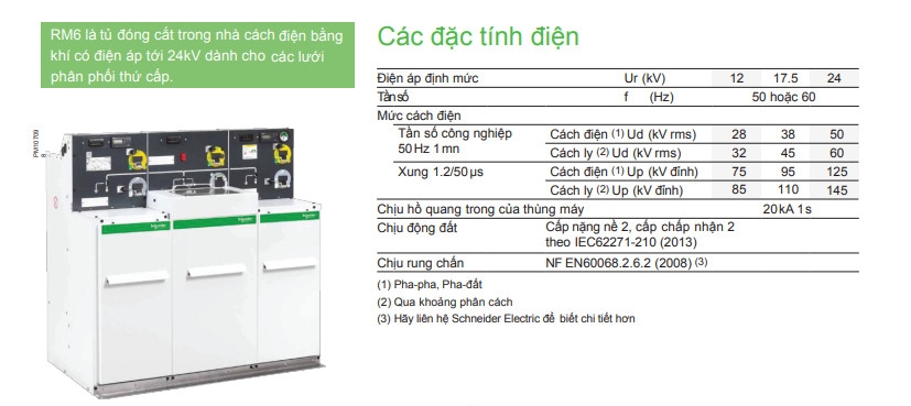 Tủ trung thế RM6 24kV 630A 20kA/3s NE-IQI IAC - AFLR ( 4 Phía) | Thiết ...