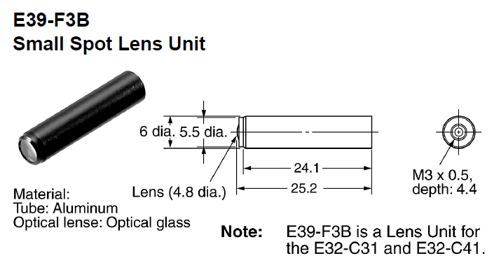 Cảm biến quang: E39-F3B | GIẢI PHÁP TỰ ĐỘNG & THIẾT BỊ ĐIỀU KHIỂN