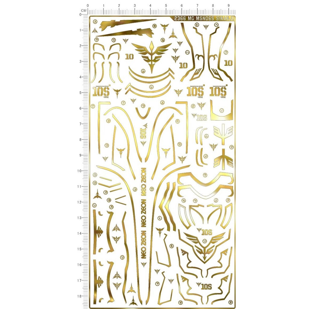 Decal nước dán mô hình MG RG HG Sinanju các loại - Water sticker