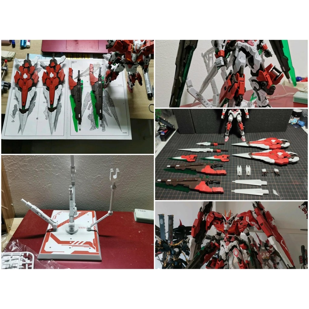 Mô hình lắp ráp MJH MG 1/100 gundam 00 seven sword 7s 007s ver MB Red ...