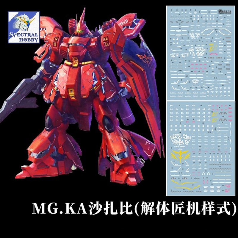 Decal nước dán mô hình SAZABI MG RG HG SD các loại Water sticker