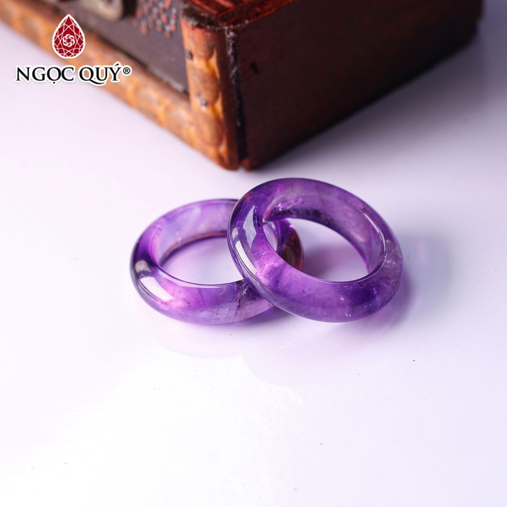Nhẫn đá thạch anh tím Trang Sức Đá Phong Thủy Ngọc Quý