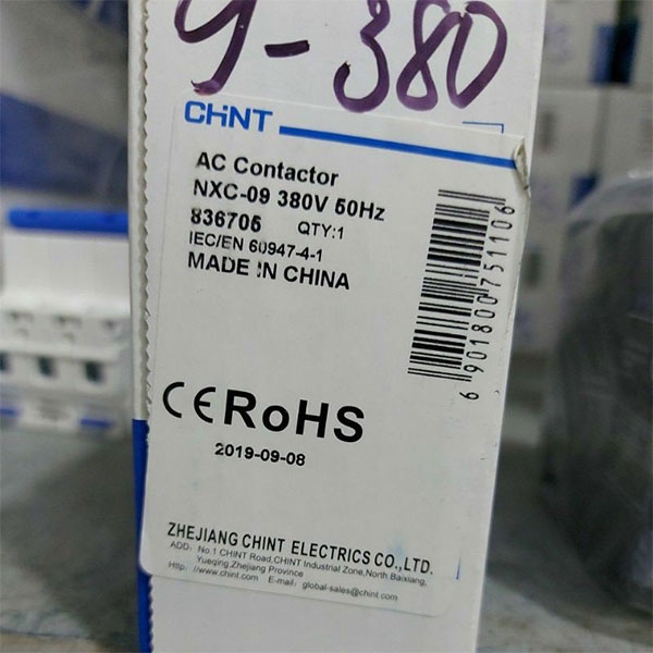 KHỞI ĐỘNG TỪ CONTACTOR CHINT NXC-09 3P 9A HN | Đồ nghề tốt