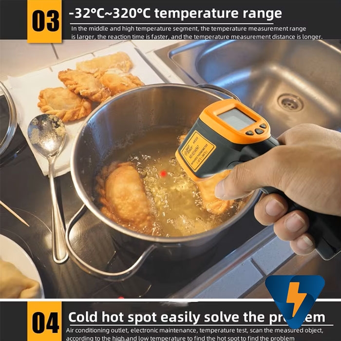 Súng đo nhiệt độ từ xa -32~380 ℃ AR320 Smart Sensor | Đồ nghề tốt