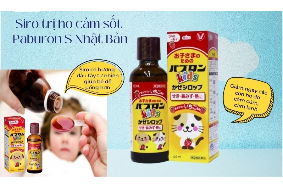 Siro Chó Mèo -Trị Cảm Cúm Ho Sốt Paburon 120ml