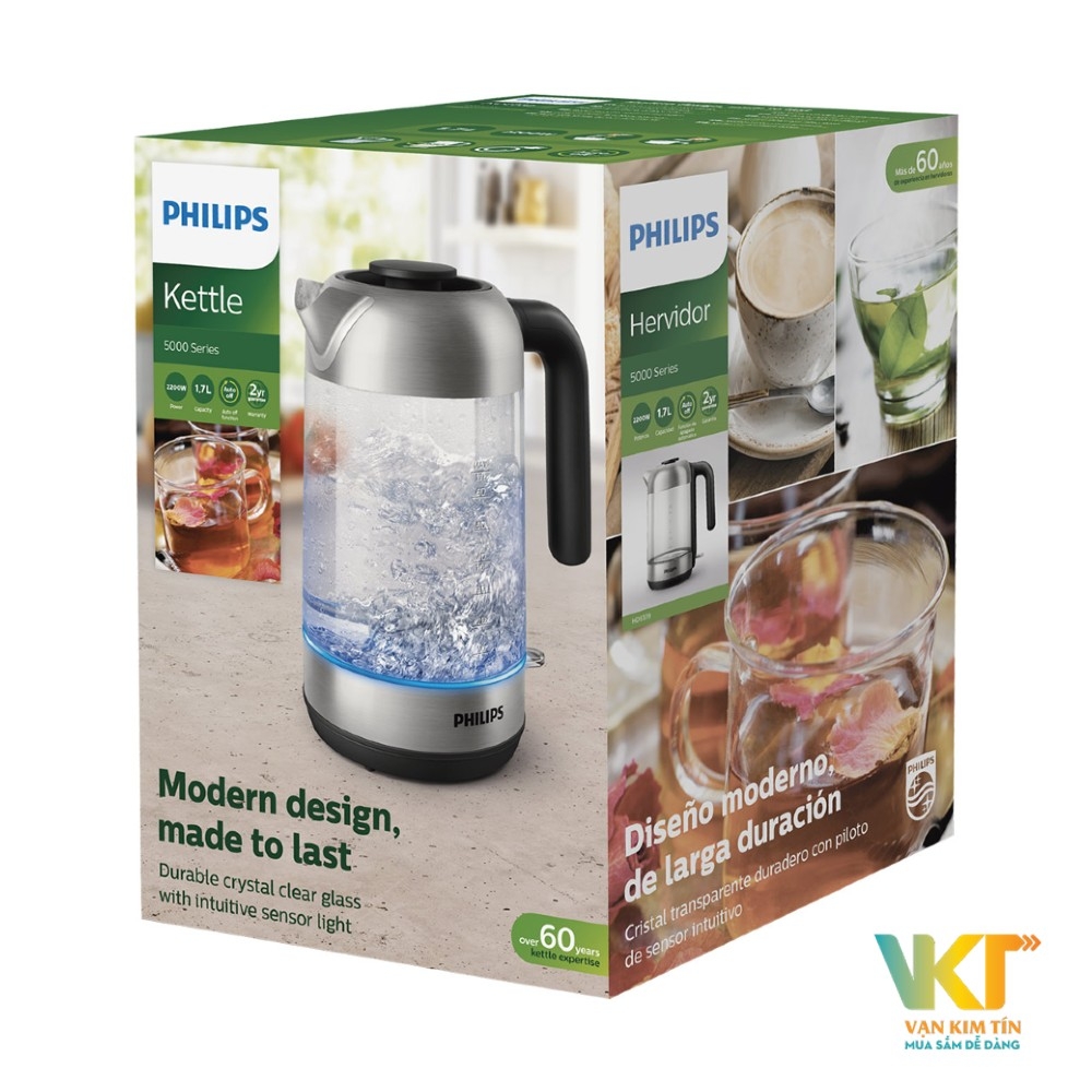 Bình đun siêu tốc Philips HD9339/80 1.7 lít chính hãng