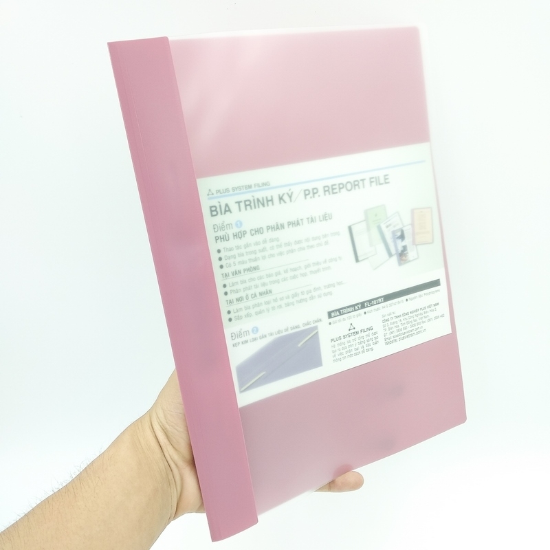 Bìa Acco Plus A4 Nhựa 82.V05 Màu Hồng