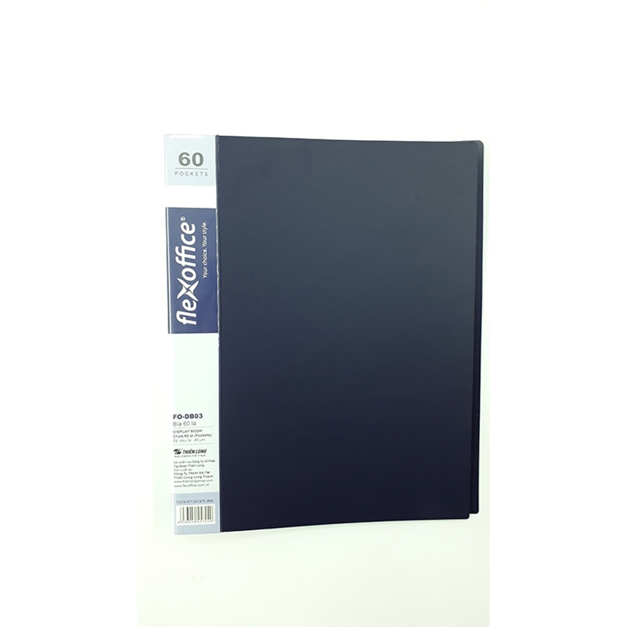 File Lá Flexoffice 60P A4 FO-DB03 Màu Xanh Đậm
