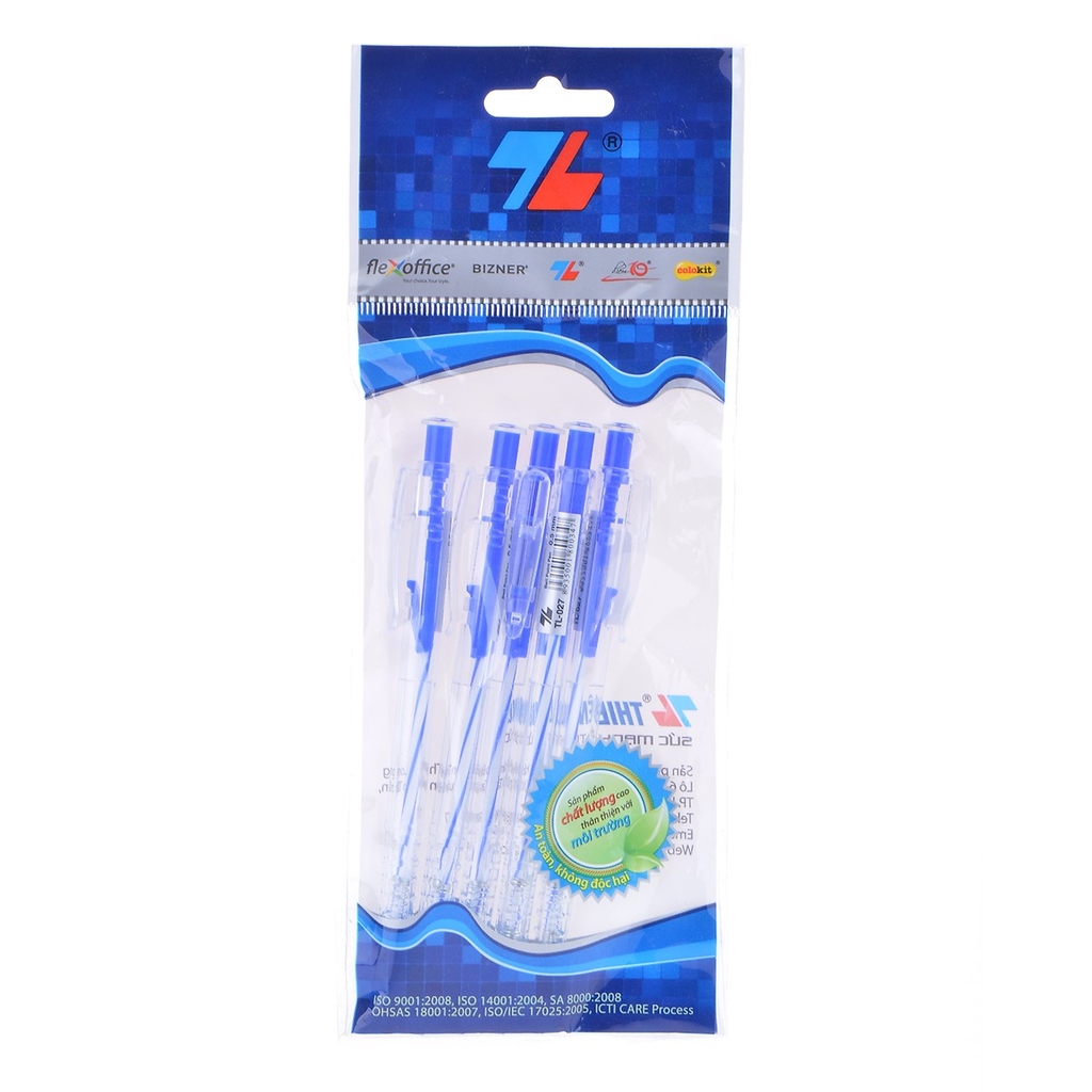Vỉ 5 Bút Bi Thiên Long TL027
