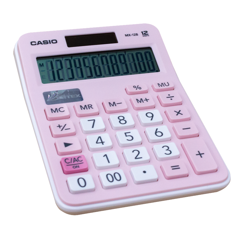 Máy Tính Casio MX12B-PK Màu Hồng