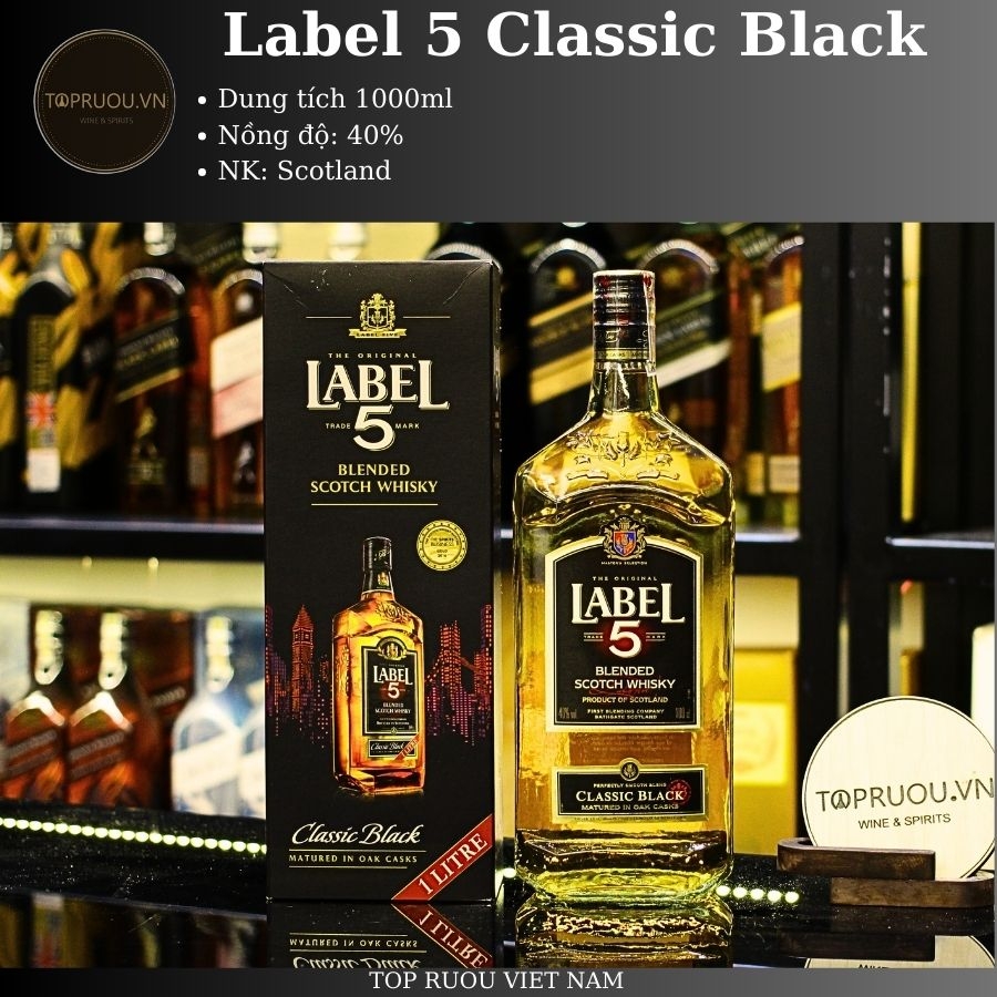 Whisky Label 5 Classic Black - 1000ml - 40% - Scotland