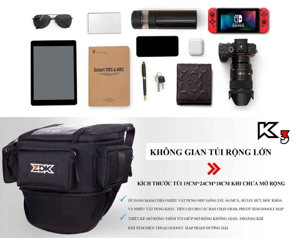 TÚI TREO XE ZDK K3 - SWATVN