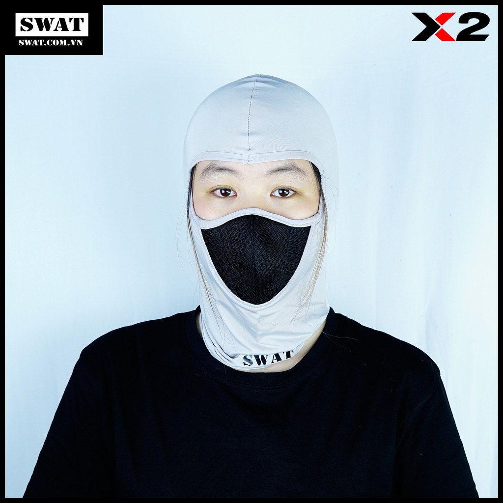 KHĂN NINJA SWAT X2 - XÁM (LƯỚI ĐEN) - SWATVN