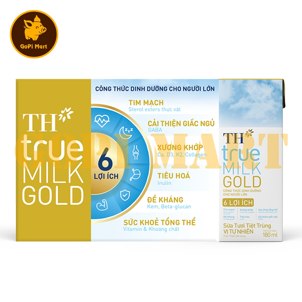 Sữa Tươi Tiệt Trùng Vị Tự Nhiên TH true MILK GOLD 180 ml – Công thức ...