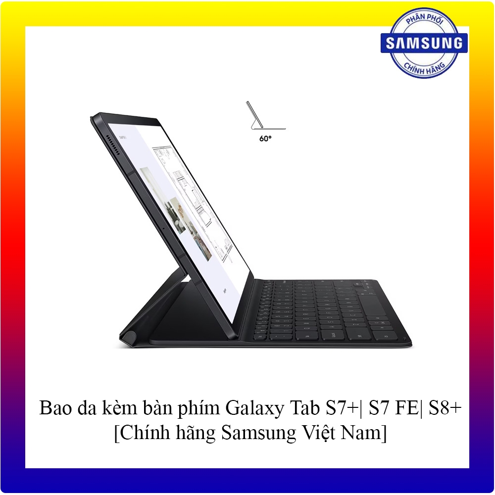 Bao da kèm bàn phím Galaxy Tab S7+| S7 FE| S8+ chính hãng Samsung Việt Nam