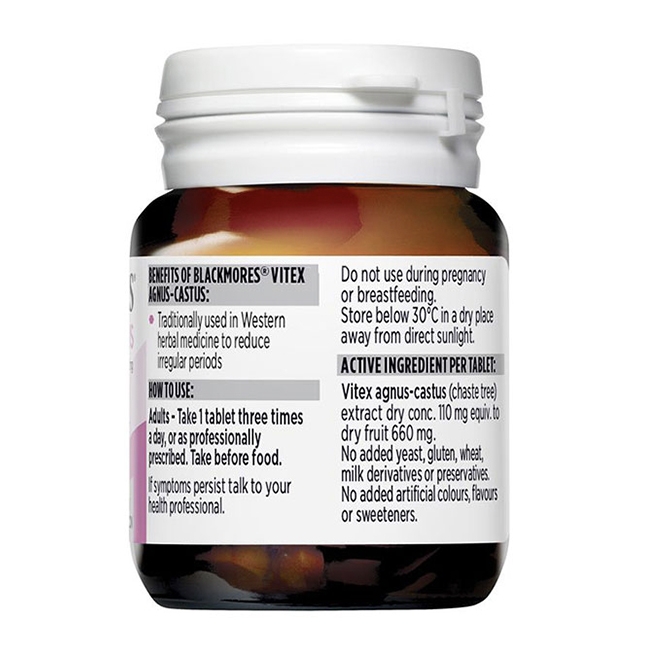 Viên uống điều hòa kinh nguyệt Blackmores Vitex Agnus Castus, hộp 40 ...