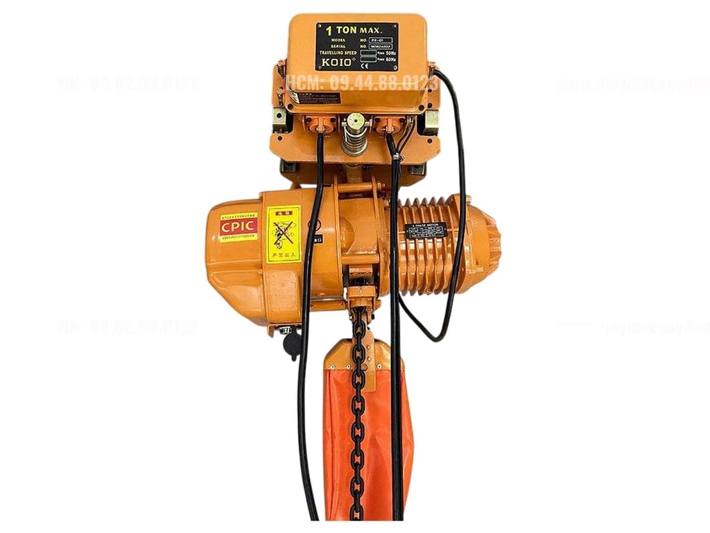 Pa Lăng Xích Điện Koio 1 Tấn 6m Di Chuyển HHBB01-01 380V | Hàng Sẵn Kho
