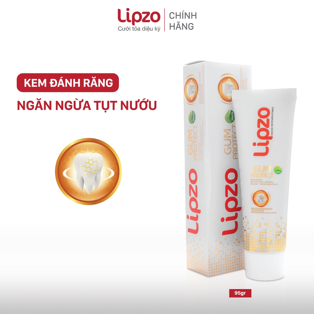 Kem Đánh Răng Dược Liệu Lipzo Gum Protect Chống Tụt Nướu 95g