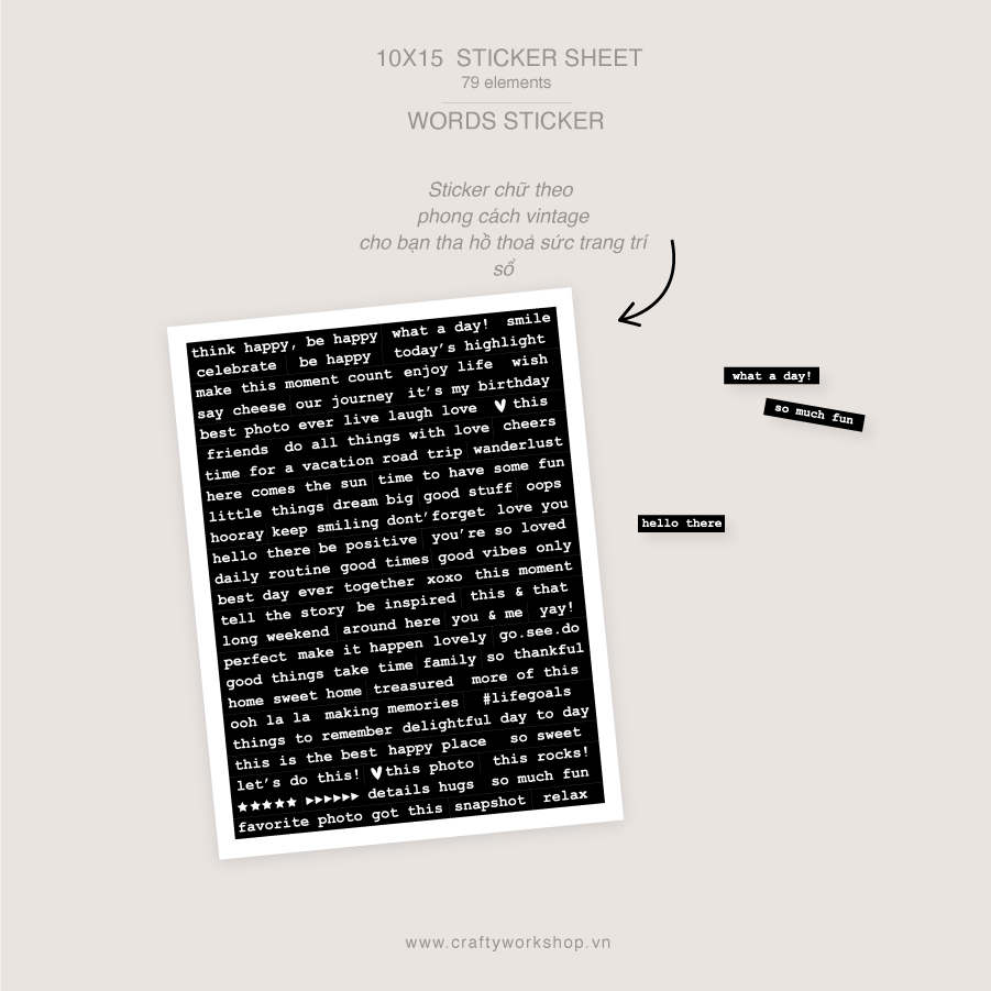 STICKER - WORDS | Crafty Workshop