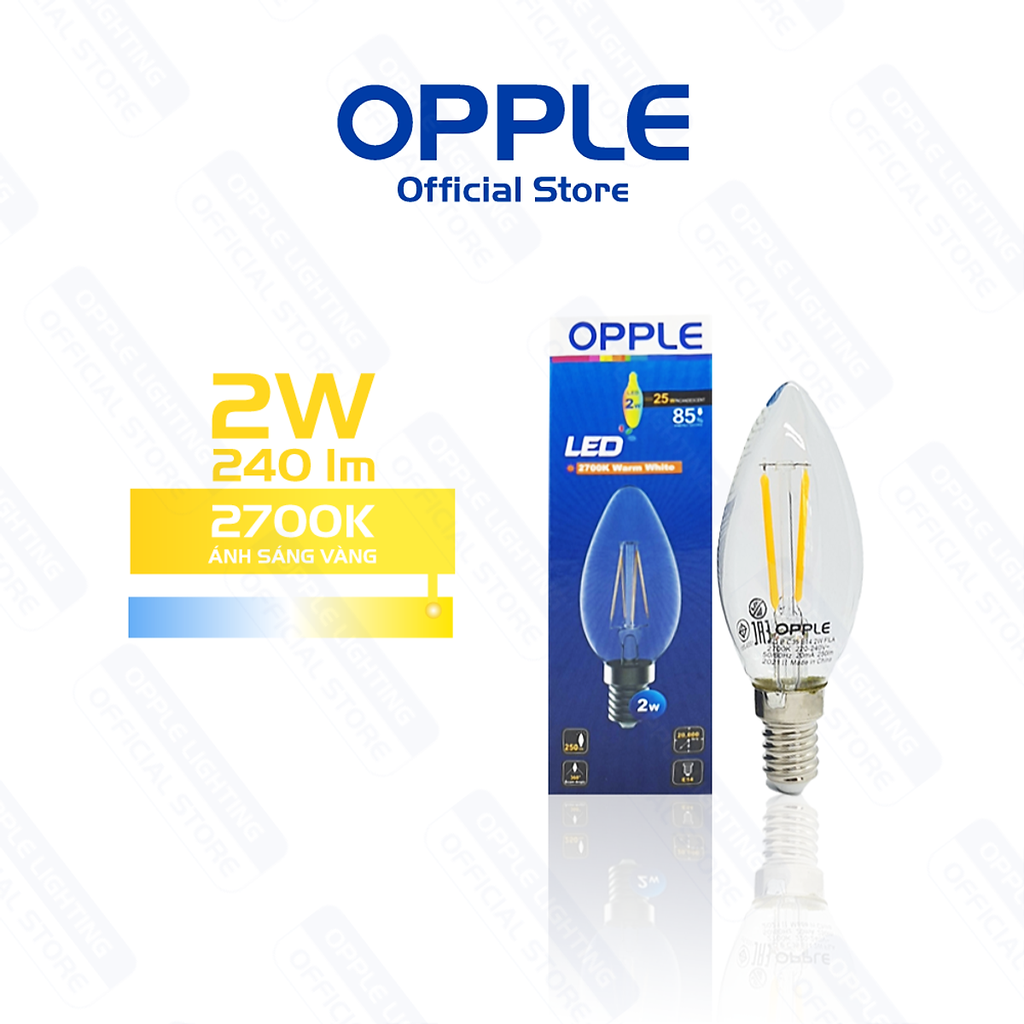 Bóng OPPLE LED Fila Ecomax C35 E14 - Hiệu ứng ánh sáng như bóng sợi đốt ...