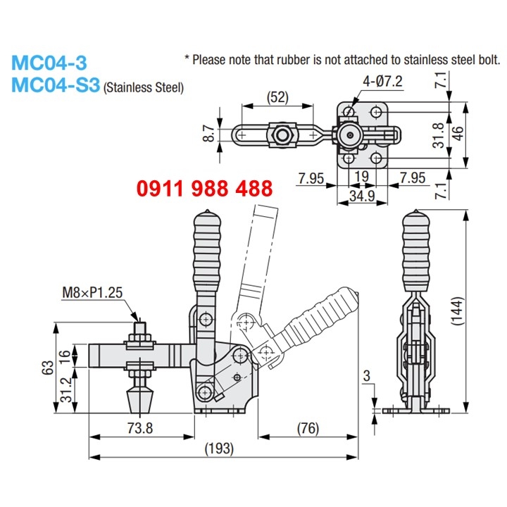 Cam kẹp Đứng MC04-3 MC04-S3 - Liên hệ ngay 0911 988 488