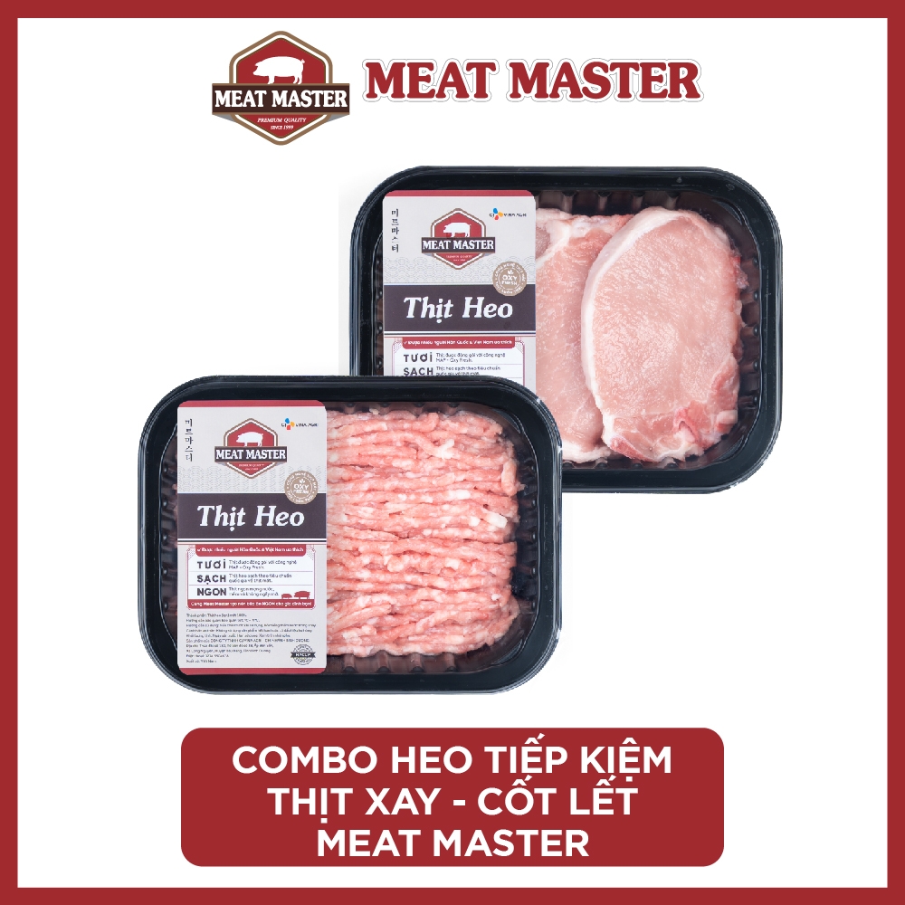 Combo Heo Thịt xay - Cốt lết Meat Master ( 400 G ) - Giao nhanh