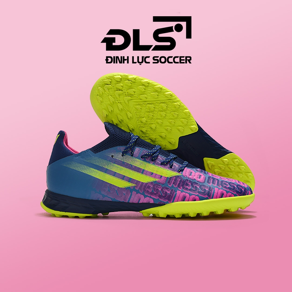 Giày Bóng Đá Adidas X Speedflow.1 Messi Xanh Tím Đế Chuối TF