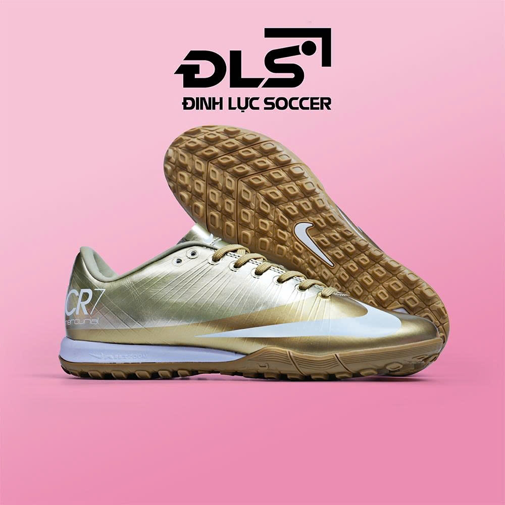 Giày Bóng Đá Nike Mercurial Superfly 1 Elite CR7 WC2026 Vàng Đồng Đế Đệm TF