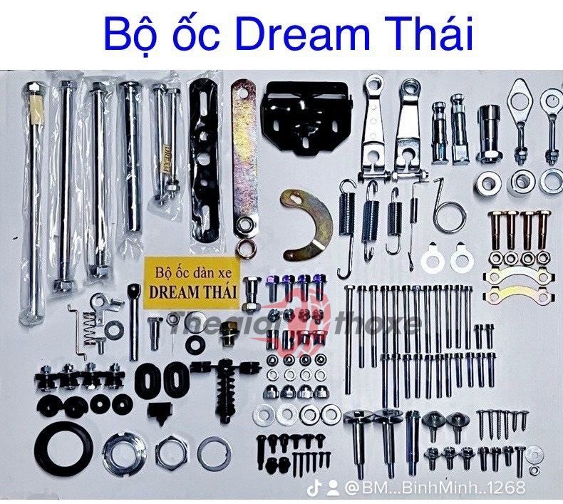 Bộ ốc xe dream thái - Full bộ ốc chất lượng cao, đầy đủ chi tiết
