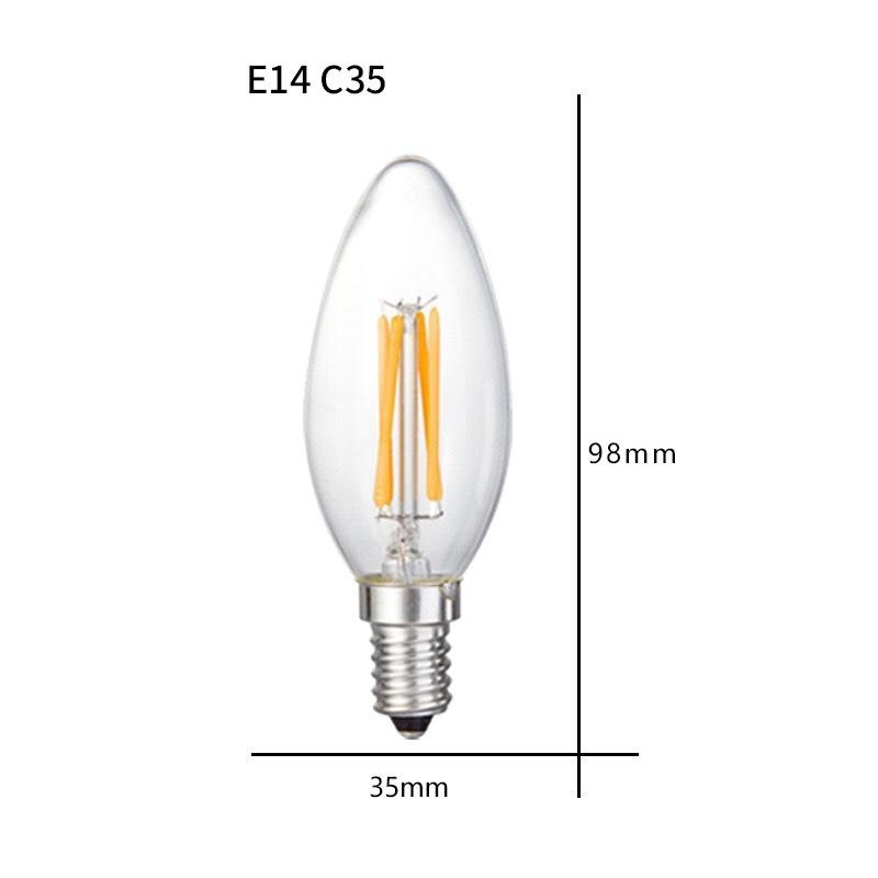 Bóng đèn LED Edison C35 4W ESNCO ánh sáng Vàng đui E14 | LED FESTIVAL