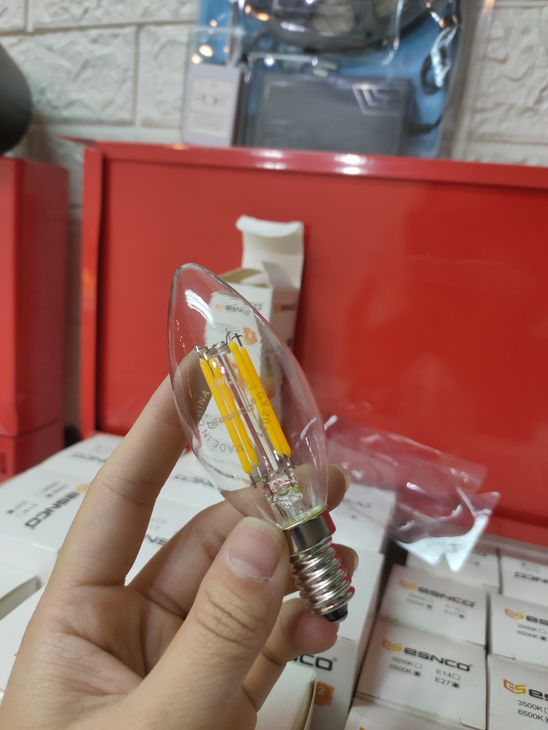 Bóng đèn LED Edison C35 4W ESNCO ánh sáng Vàng đui E14 | LED FESTIVAL