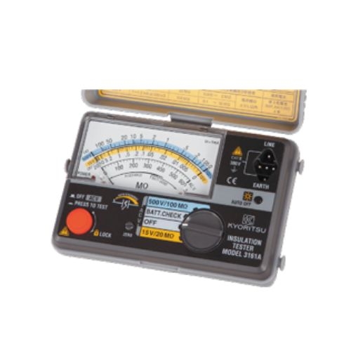 Đồng hồ đo điện trở cách điện, (Mêgôm mét), KYORITSU 3161A (500V/100MΩ) Máy và thiết bị