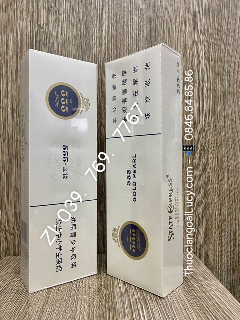 Thuốc lá 555 Gold Pearl (Singapore sản xuất cho thị trường Trung Quốc ...